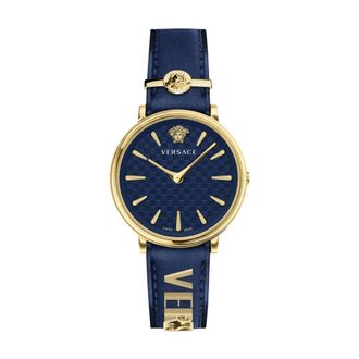 Versace V Circle 38 mm - - Accessories - Damen - Blau - ONE SIZE