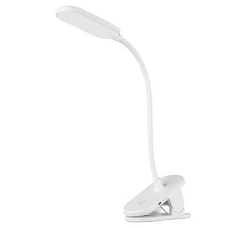 Eglo LED Klemmlampe Raizal, Akku-Klemmleuchte f&uuml;r Bett, Nachttischlampe zum Klemmen, Touch dimmbar in Stufen, klemmbare Leselampe aus Kunststoff in Wei&szlig;, k