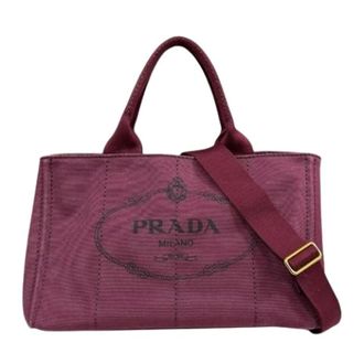 Prada Pre-owned Canapa Schultertasche - - Pre-owned - Damen - Rot - ONE SIZE