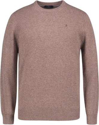Hackett Herren Pullover beige Lammwolle unifarben