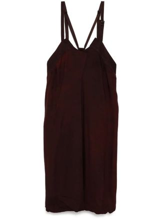 Ziggy Chen robe à rayures - Rouge