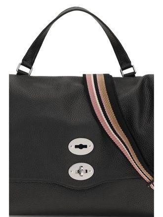 Zanellato Womens Handbag Postina Daily Black Calf Leather Shoulder Bags