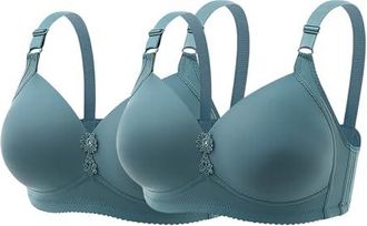 Generic Ensemble bustier pour femme - Bretelles r&eacute;glables - Couverture compl&egrave;te - Soutien-gorge confortable sans armatures - Soutien-gorge sans armatures, ble