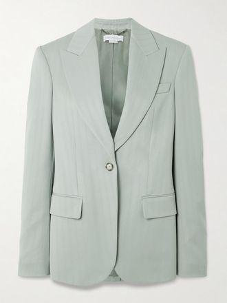 Stella McCartney Blazer En Laine Jacquard &Agrave; Rayures - Gris