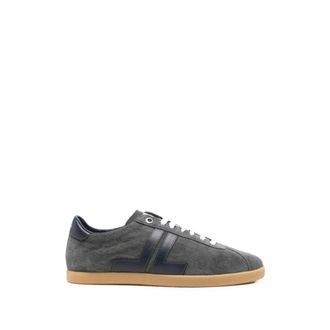 Lanvin Glen Leder-Sneakers - - Shoes - Herren - Grau - 43 EU