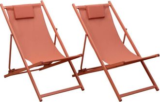 Happy Garden 2er Set Chiliennes CYPRUS - Textilene Terracotta/Struktur Terracotta
