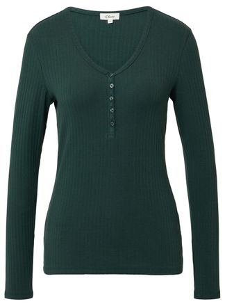 s.Oliver Damen T-Shirt Langarm 2170091 Blue Green 44