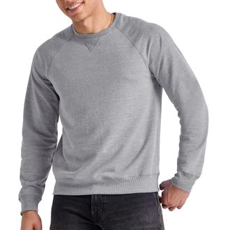 Hanes Herren Rundhalsausschnitt, Tri-Blend French Terry Sweatshirt, Concrete Pe Heather, Large