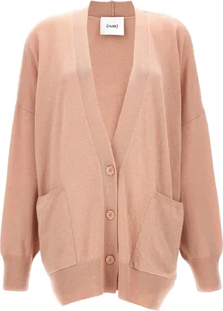 Nude Oversize Wool Cardigan - Beige