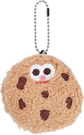 Generic Porte-cl&eacute;s en peluche de biscuits - Jouet en peluche pour sac ou sac &agrave; main, jouet en peluche avec p&eacute;pites de chocolat | Porte-cl&eacute;s en peluche rempli 