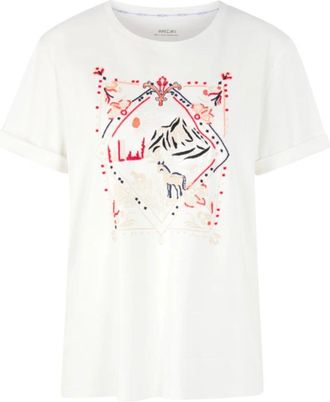 Marc Cain T-Shirt mit Motiv-Print - - Tops - Damen - Wei&szlig; - S