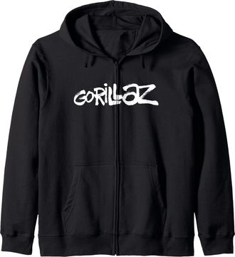 Gorilla White Paint Brush Logo Kapuzenjacke