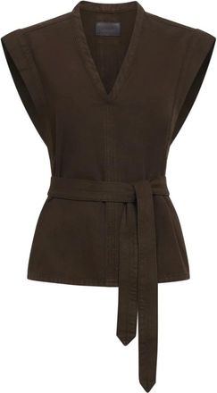 Christophe Lemaire Femme, Blouses et Chemises, Brun, Taille: 36 FR Haut Chasuble