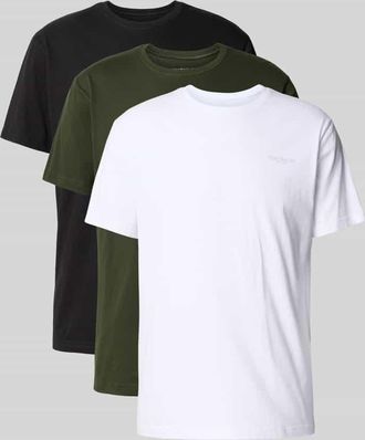Tom Tailor T-Shirt-Set mit Logo-Schriftzug im 3er-Pack