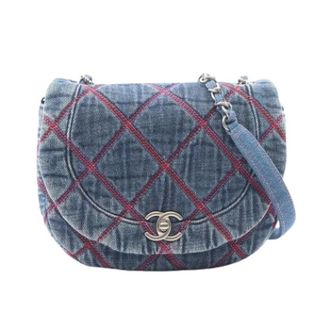 Chanel Sac bandouli&egrave;re vintage Chanel doccasion - Femme - Pre-owned - Bleu - Taille: ONE Size