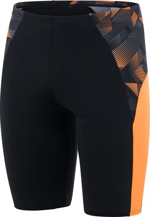 Speedo Herren Eco Endurance+ Splice II Badehose, Schwarz/Papaya Punch/USA Anthrazit, 2
