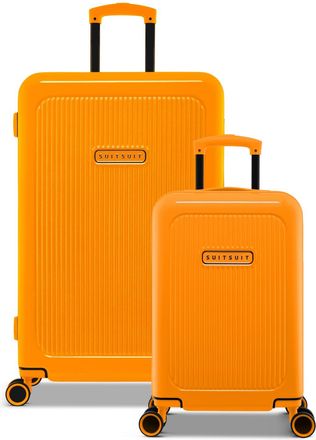 SuitSuit Kofferset 2 teilig - Handgep&auml;ck Koffer - Reisekoffer Gro&szlig; - Koffer Leicht - Hartschalenkoffer mit TSA-Schloss - Expression Electric Kumquat