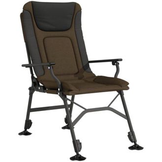 vidaXL Vidaxl - Chaise de p&ecirc;che avec accoudoir pliable taupe