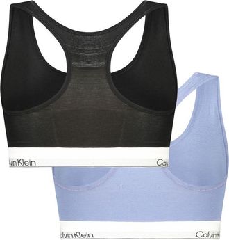Calvin Klein Cotton Blend Bralette - Blue