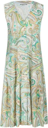 Peter Hahn Ärmelloses Jersey-Kleid Marta Green Cotton weiss