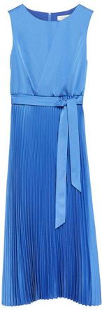 Comma Midikleid Kleid Satinkleid mit Pliss&eacute;e-Rock