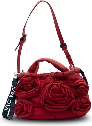 Vic Mati&eacute; Femme, Sacs, Rouge, Taille: ONE Size Rose Klein Petit Sac avec des Roses sur le Devant en Rouge