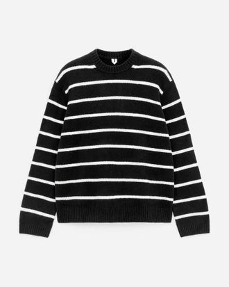 Arket Lockerer Pullover Aus Baumwollmischgewebe -Schwarz