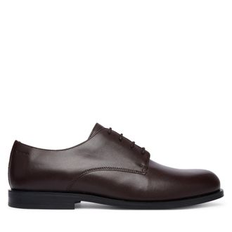 Calvin Klein Halbschuhe Calvin Klein Ess Rubber Derby Lth HM0HM02056 Dunkelbraun