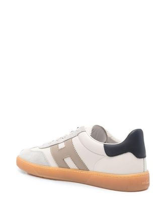 Hogan Logo-Patch Leather Sneakers - White