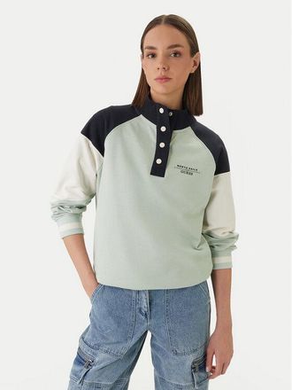 Guess Sweatshirt GUESS x NORTH SAILS W6GQ12 K3481 Gr&uuml;n Regular Fit