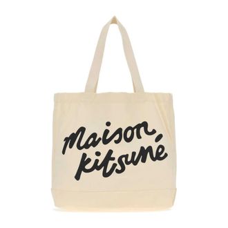 Maison Kitsun&eacute; Handwriting Tote - - Bags - Damen - Rosa - ONE SIZE