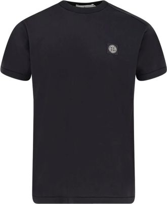 Stone Island Homme, Tops, Noir, Taille: M T-shirt &agrave; col rond