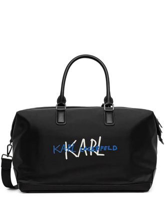 Karl Lagerfeld Reisetasche mit Logo-Print - Schwarz