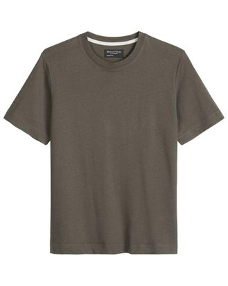 Marc O'Polo Strick-T-Shirt aus Bio-Baumwolle und Leinen, Regular Fit in