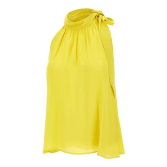 Kaos Kaos, Femme, Tops, Jaune, Taille: 42 FR Haut dos nu &agrave;