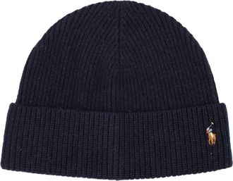 Polo Ralph Lauren Beanie mit Polo Pony - Blau