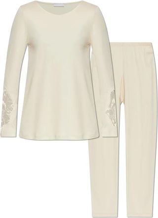Hanro Femme, V&ecirc;tements de nuit et de d&eacute;tente, Beige, Taille: 40 FR Belen NW L/Slv Pajama