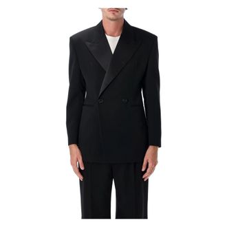 Saint Laurent Veste Crois&eacute;e Grain de Poudre - - Jackets - Herren - Schwarzk - L