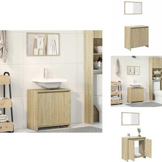 vidaXL Vidaxl - Ensemble de meubles de salle de bain 2 pcs ch&ecirc;ne sonoma - Meuble De Salle De Bain - Ensemble Salle De Bain - Armoire Salle De Bain