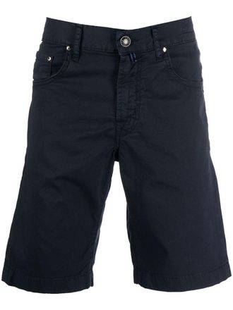 Jacob Cohen short chino &agrave; patch logo - Bleu
