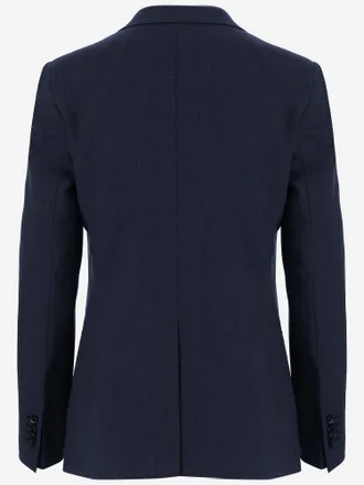 Tagliatore Womens Jacket Parigi Stretch Wool Navy Blue
