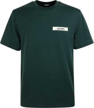 Jacquemus Homme, Tops, Vert, Taille: M T-shirt Gros Grain