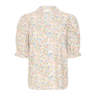 Ichi Ichi - Chemisier Cloud Dancer Floral - Femme - Blouses et Chemises - Multicolore - Taille: 38 FR