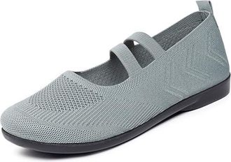 Generic Mocassins &agrave; enfiler pour femme, en maille respirante, chaussures de marche plates &agrave; bout rond, baskets dentra&icirc;nement confortables, l&eacute;g&egrave;res et d&eacute;contra