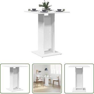 vidaXL Esstisch - Bistrotisch Wei&szlig; 60x60x75 cm Holzwerkstoff