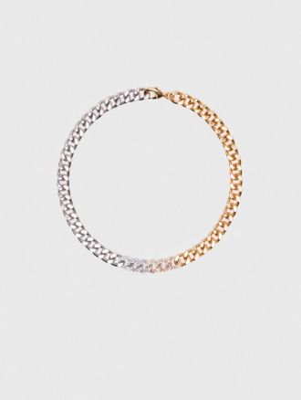 Maje Zweifarbige Strass-gliederkette - Dore / Argente - Maje