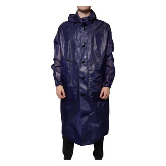 Dolce & Gabbana Regenmantel mit Kapuze - - Jackets - Herren - Blau - 2XL