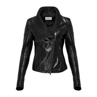 VSP Vsp, Femme, Vestes, Noir, Taille: 40 FR Edna Leather Jacket
