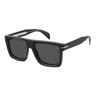 Eyewear by David Beckham Homme, Accessoires, Noir, Taille: 56 MM Noir Bleu Or Miroir Lunettes de soleil