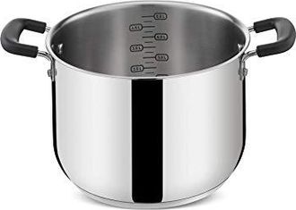 Lagostina Praktischer Kochtopf mit 2 Griffen für Induktion, Grau, 22 cm, Stahl 18/10